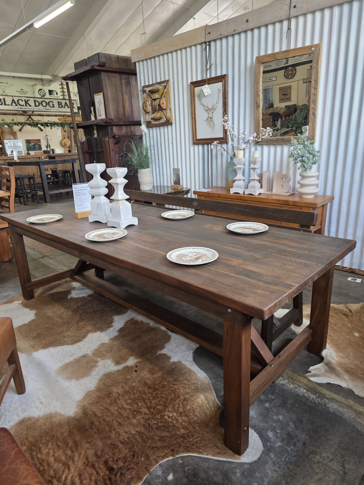 Square Pioneer Dining Table - Black Dog Furniture